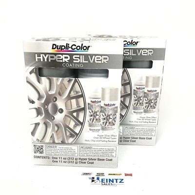 Duplicolor HSK100-2 PACK Hyper Silver Metallic Coating 2 Can Kit Chip ...