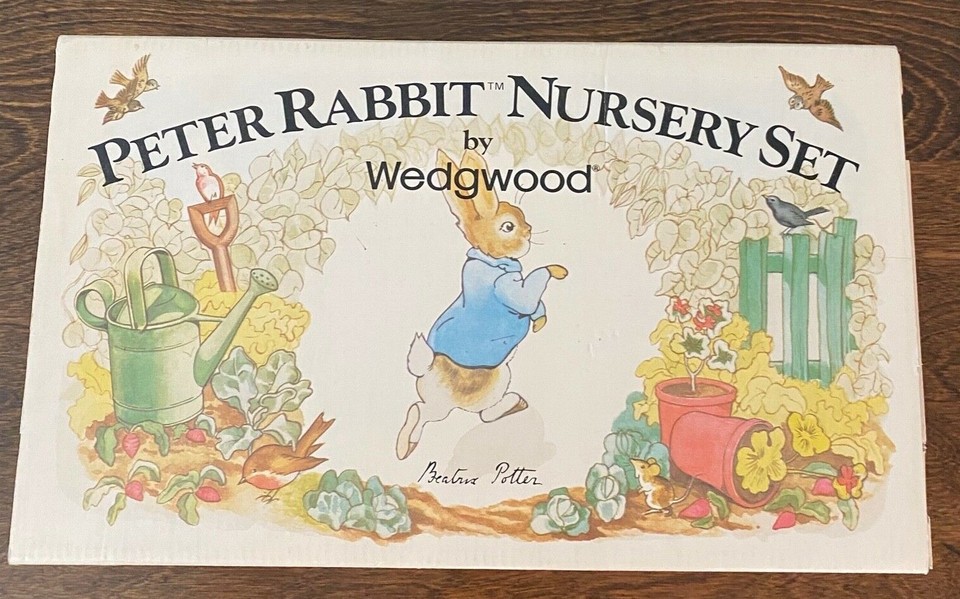WEDEWOOD BEATRIX POTTER PETER RABBIT NURSERY SET- NEW IN BOX | eBay