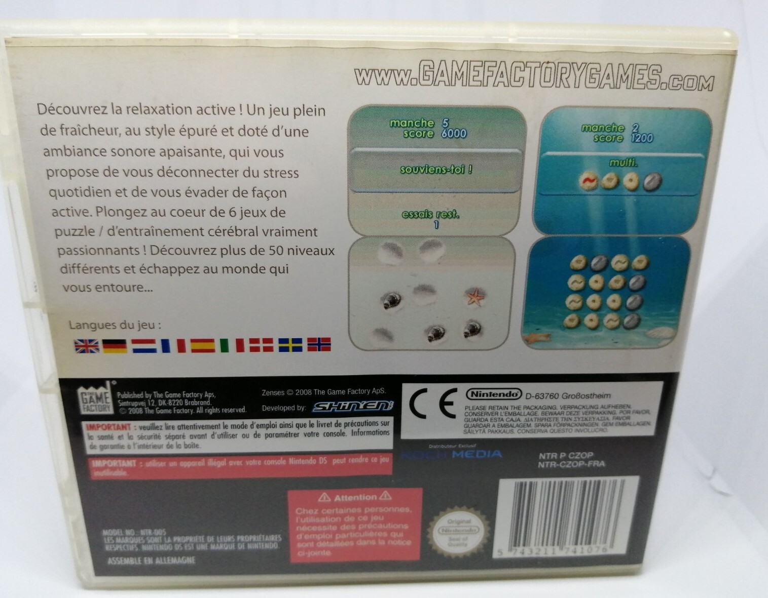 Zenses Ocean Nintendo DS Puzzle Game Complete 5743211741069 | eBay UK