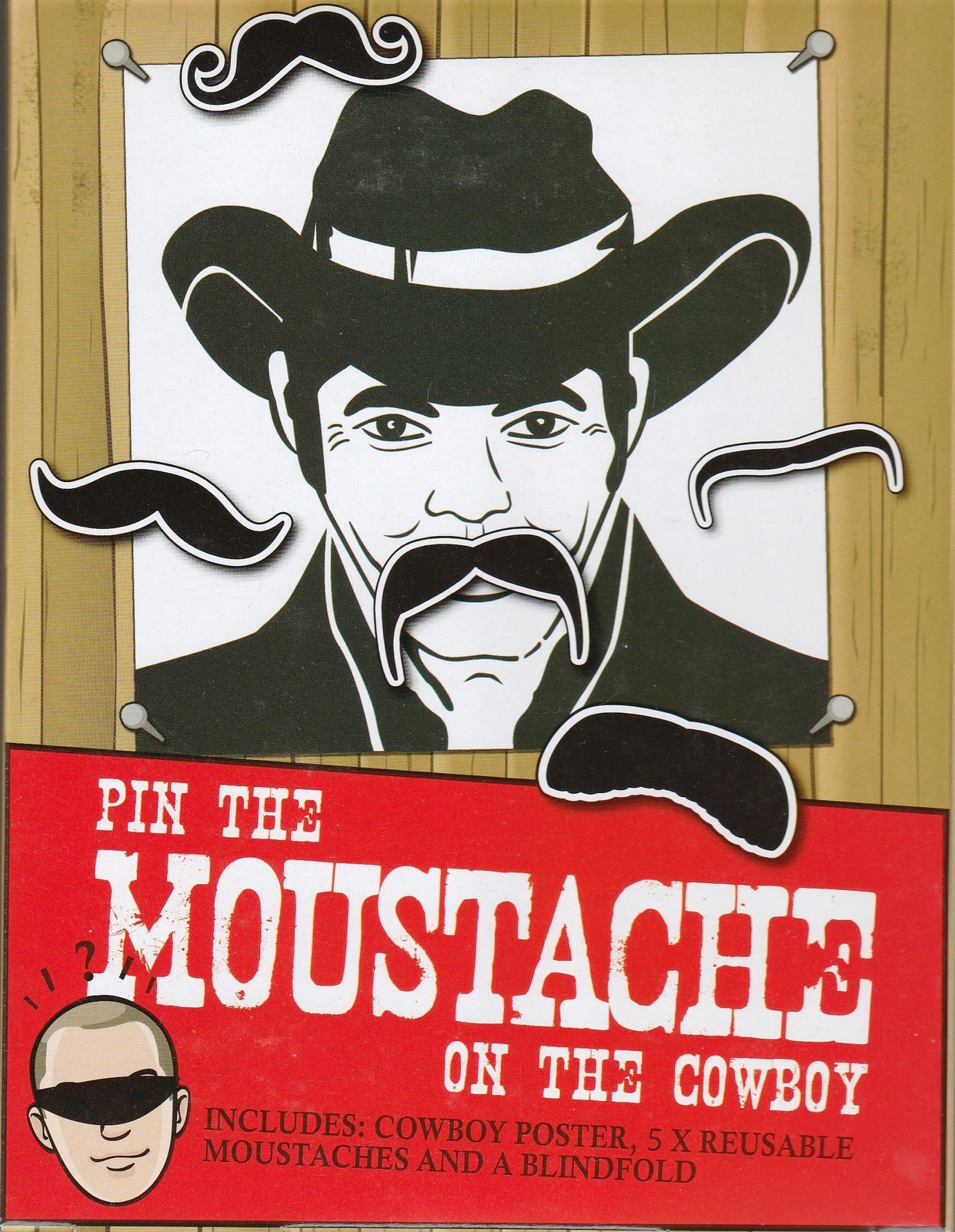 Pin The Moustache On The Cowboy Game for sale online | eBay