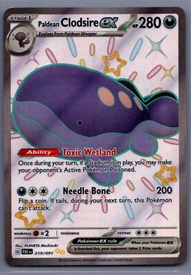 Pokemon Card | 219/091 Clodsire EX Shiny Ultra Rare - SV: Paldean Fates ...