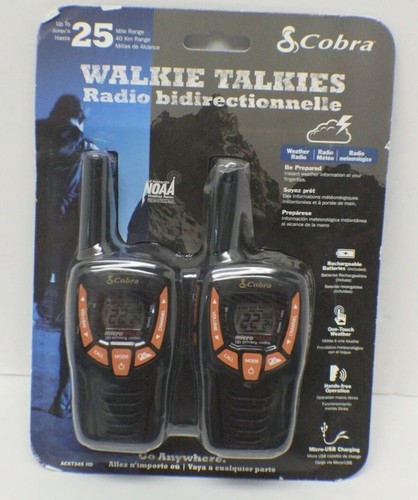 Cobra ACXT345 HD Two Way Walkie Talkies Set - Black 856062006036| eBay