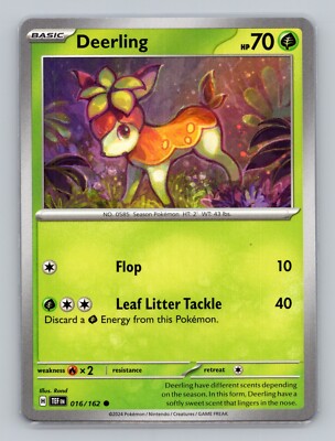 Deerling 016/162 Temporal Forces Common NM TEF EN Pokemon Card Scarlet ...