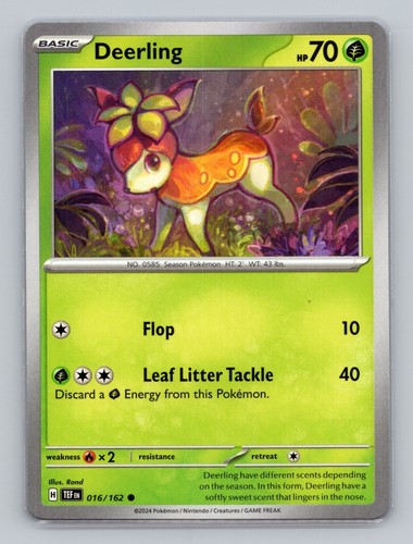 Deerling 016/162 Temporal Forces Common NM TEF EN Pokemon Card Scarlet ...