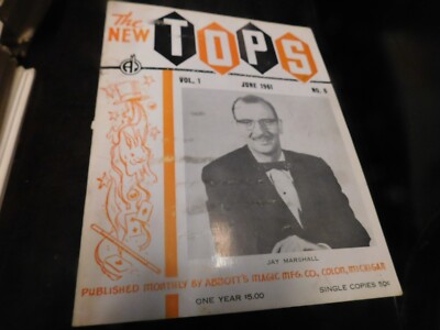 The New Tops Magazine Of Magic For Magicians 1961 June | eBay