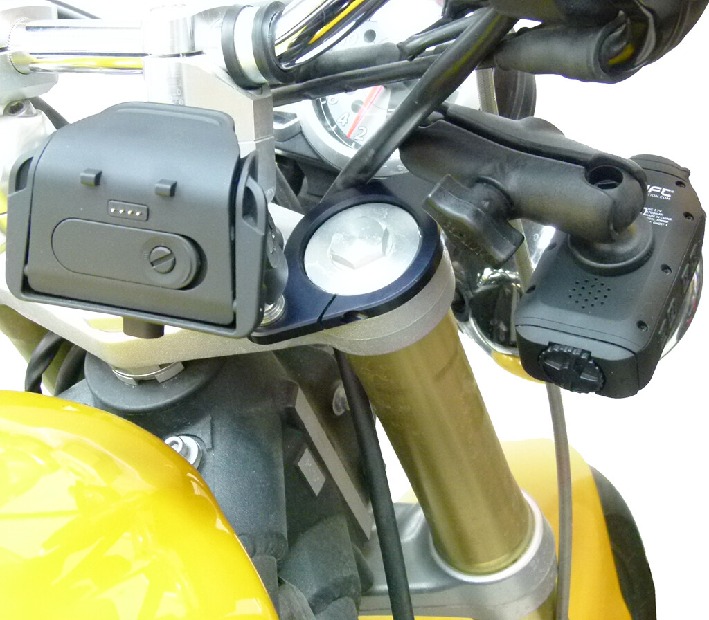 53mm Motorcycle Bike Fork GPS/Phone Mount 2 x 1" Ball Base fits Ducati ...