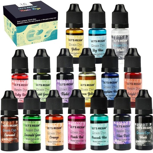 6 Bottles of Odorless Liquid Epoxy Pigment - Ideal for Resin Jewelry ...