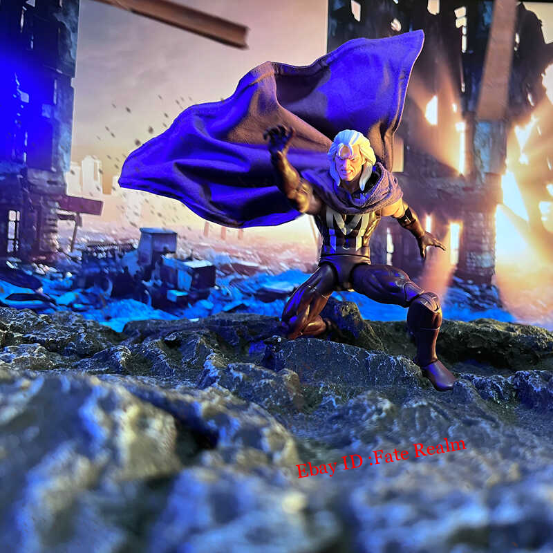 1/12 Custom Wired Cape Cloak For 6'' X-Men Magneto Action Figure（No ...