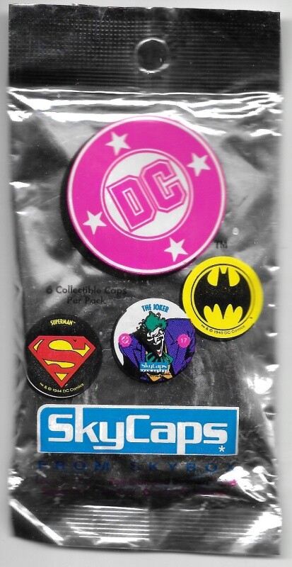 DC Skycaps Comic Art Pogs Trading Cards 1 FACTORY SEALED 6 Cap Pack 1993 Skybox | eBay