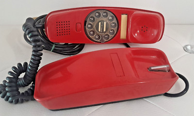 Telefono Fisso da Tavolo Funzionante A Rotella Rosso Vintage Retrò | eBay
