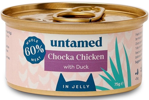 Untamed - Wet Cat Food. Chocka Chicken With Duck (in Jelly) X7 Tins ...