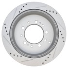 TRQ Performance Disc Brake Rotor Drilled & Slotted Rear G-Coated Pair ...