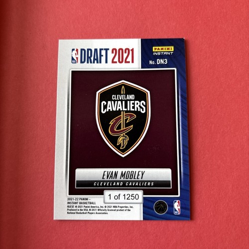2021-22 Panini Instant - Draft Night 2021 #DN3 Evan Mobley (RC) | eBay