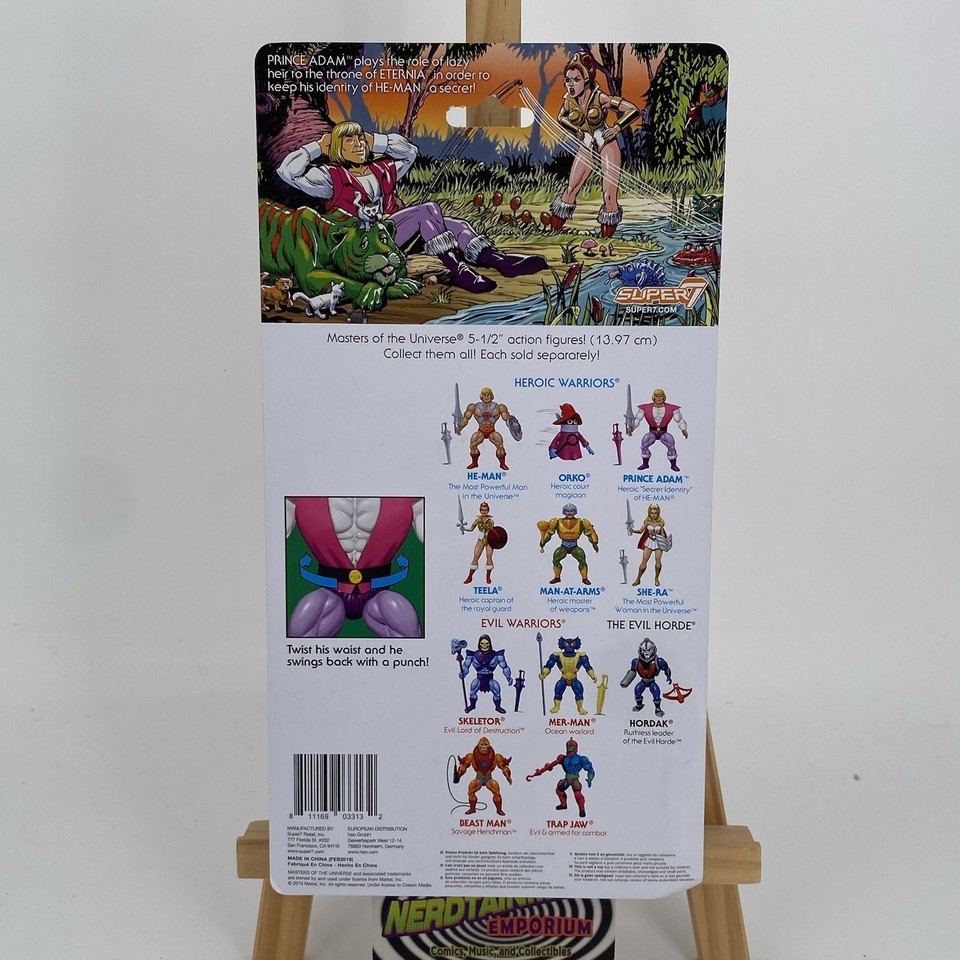 Super7 Masters of the Universe Retro Prince Adam 5.5 Figure MOTU ...