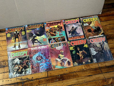 Vintage 1970s 1980s Creepy Magazine Warren 1975 1976 1977 1978 1980 Lot ...