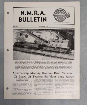 NMRA Bulletin 1957 Nov. Magazine National Model Railroad Association ...