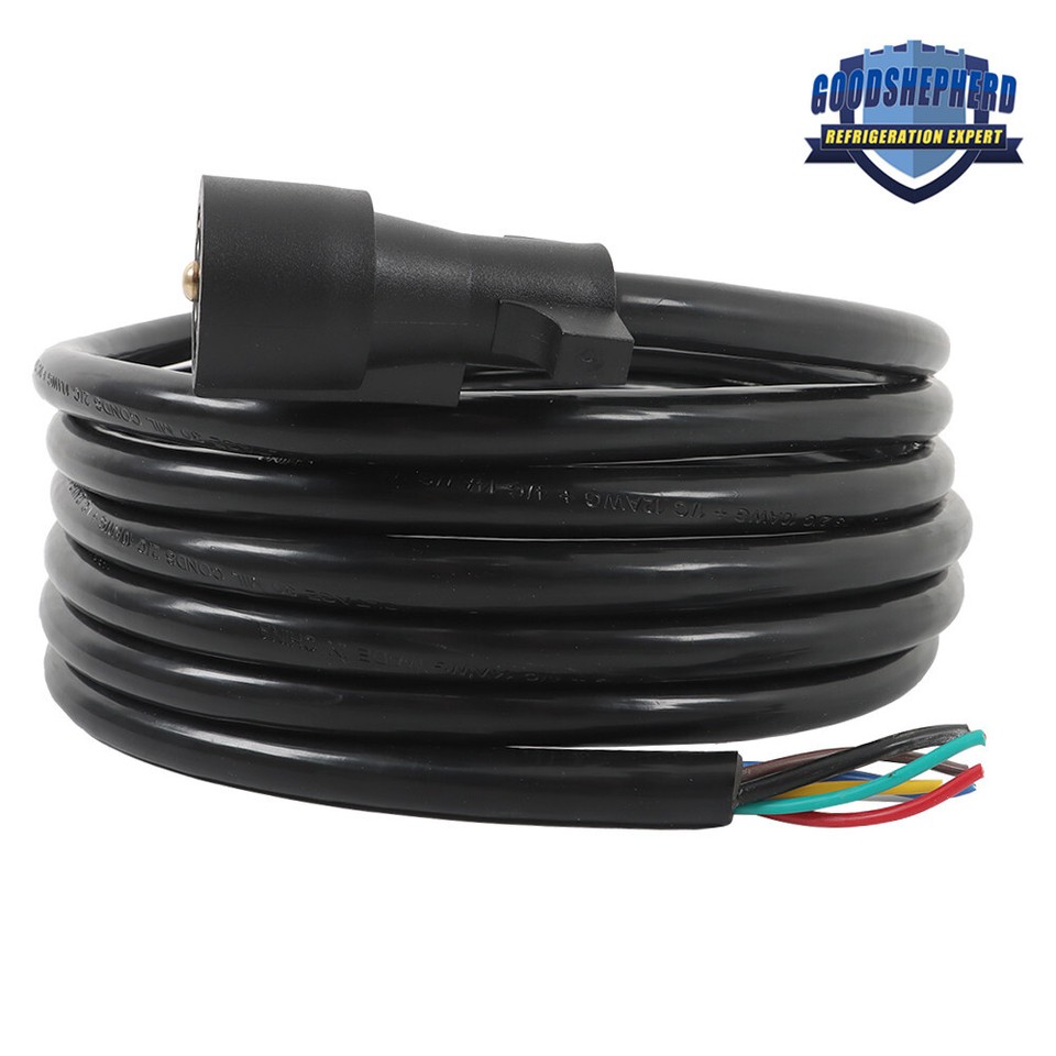 7Pin 7Way Trailer Cable Cord Wire Harness Plug Connector RV Truck 6-7-8 ...