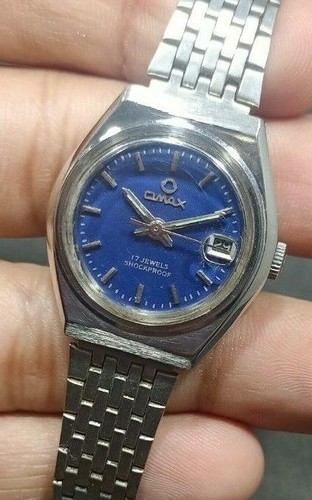 VÉRITABLE MONTRE-BRACELET OMAX VINTAGE À REMONTAGE MANUEL 17 BIJOUX ...