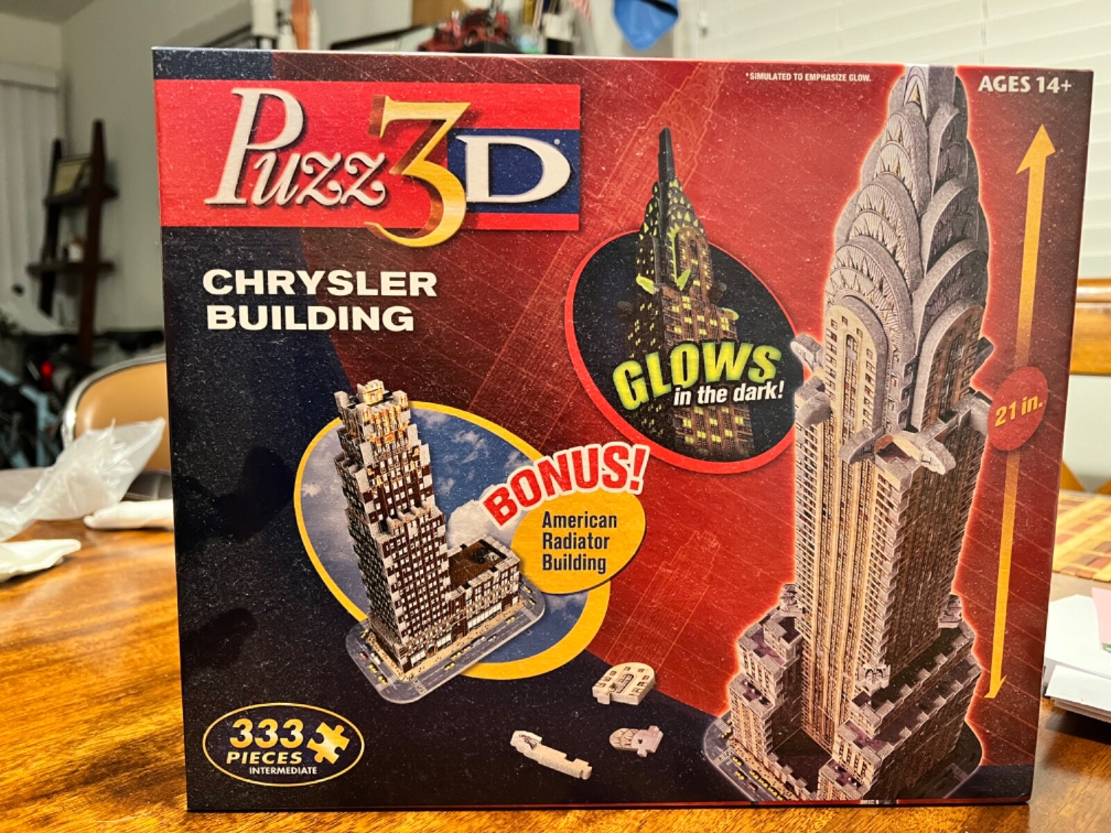 Puzz 3D Chrysler Building Glow In Dark Puzzle + Bonus American Radiator ...
