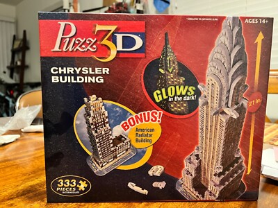 Puzz 3D Chrysler Building Glow In Dark Puzzle + Bonus American Radiator ...