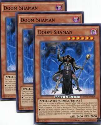 3 X YU-GI-OH DOOM SHAMAN PROMO COMMON MINT OP03-EN019 | eBay