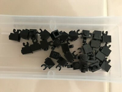 LEGO-NEW-#60476-BLACK BRICK MODIFIED 1 X 1 W/ HORIZ CLIP-50 PIECES | eBay