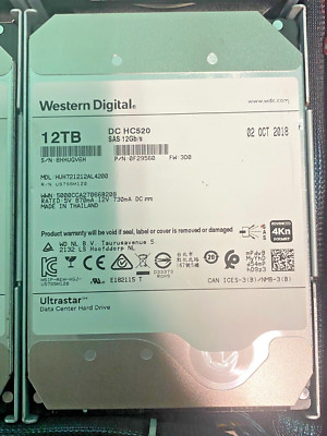 HGST DC HC520 12TB SAS 3.5" 7,200 RPM 4KN HDD HUH721212AL4200 | eBay