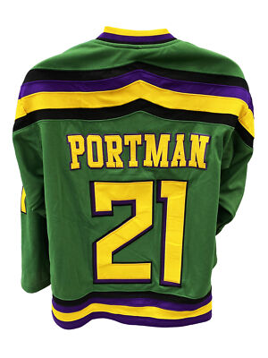 Dean Portman 21 Ducks Hockey Jersey Embroidered Costume Mighty Movie ...