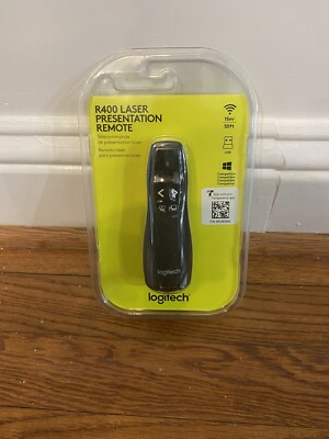 New Logitech R400 Wireless Red Laser Presentation Remote Pointer USB ...