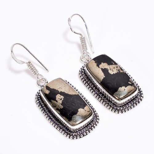 Apache Gold Vintage Handmade Jewelry 925 Silver Plated Earrings 1.9 ...