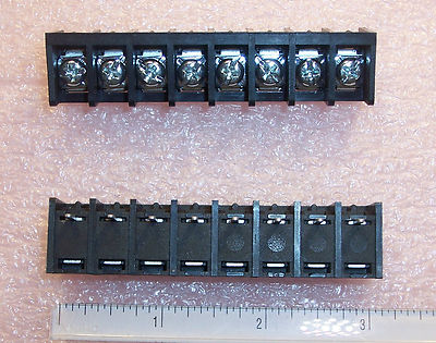 QTY (5) 8 POSITION BARRIER STRIP TERMINAL BLOCKS 9.53mm BTB654-08-08-1 ...