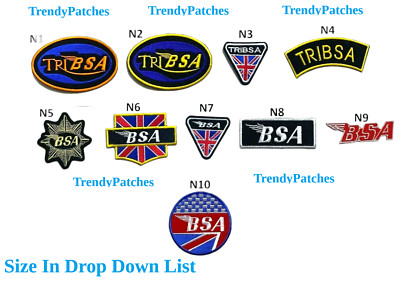 Motorcycle Bike Biker BSA Tribsa Patch Iron Sew On Jacket Jeans Leather ...