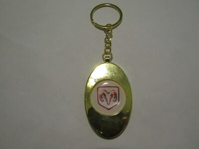 DODGE CHARGER CHALLENGER DART CORONET MAGNUM RAM HEAD KEYCHAIN GOLD ...