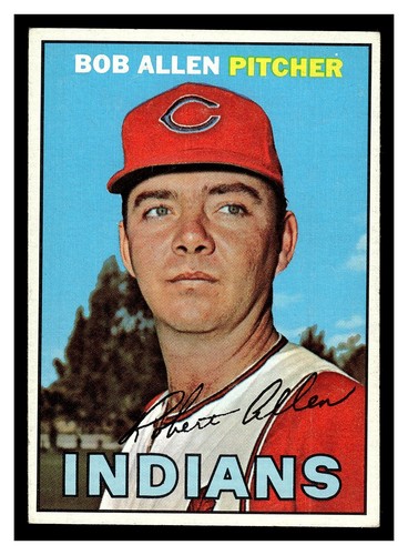 1967 TOPPS BOB ALLEN #24 CLEVELAND INDIANS MID HIGHER GRADE NO CREASES ...