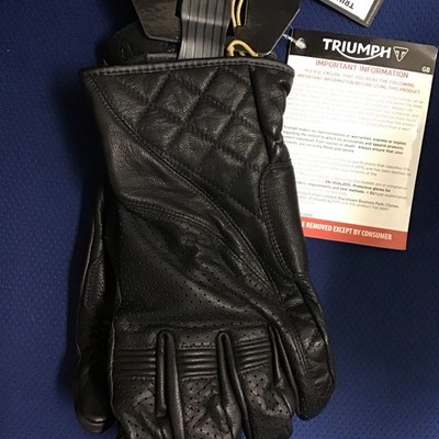 Triumph Motorcycle Banner Men’s Leather Gloves | eBay