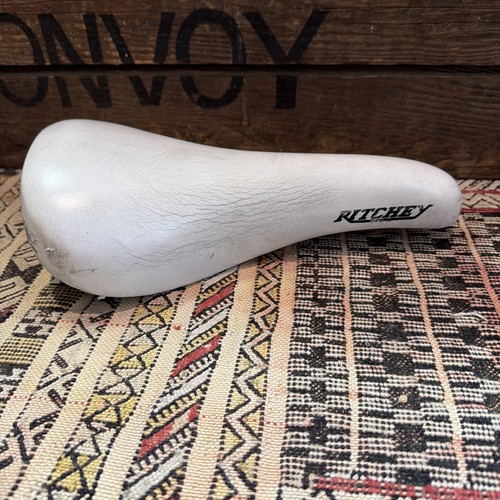 Rare VIntage Ritchey Logic Avocet Saddle White Leather 1989 | eBay