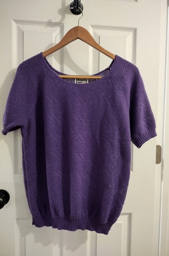 Vintage Kenneth Too Knitted Acrylic Purple Shirt, 80s, Size Medium | eBay