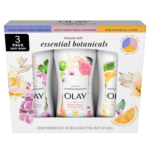 Olay Essential Botanicals Body Wash, 23.6 Fluid Ounce (Pack of 3) | eBay