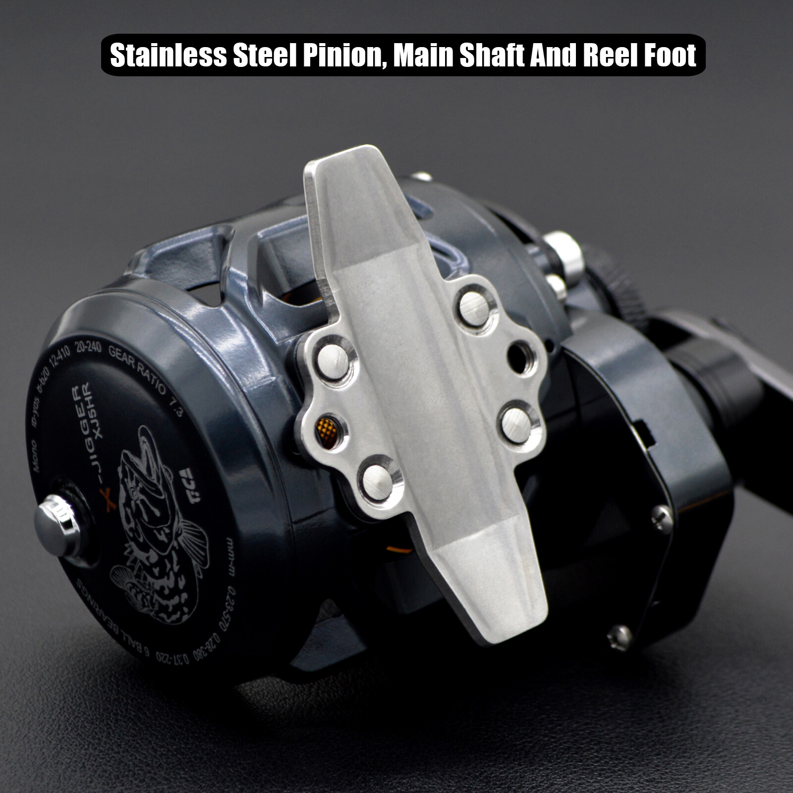 TICA X-Jigger Offshore Trolling Fishing Reel 22LB Lever Drag 42 IN Line ...