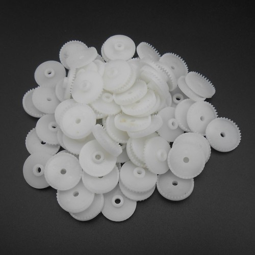 200Pcs 0.5M 36T Plastic Spindle Crown Reduction Gear 36 Teeth Bore 3MM ...