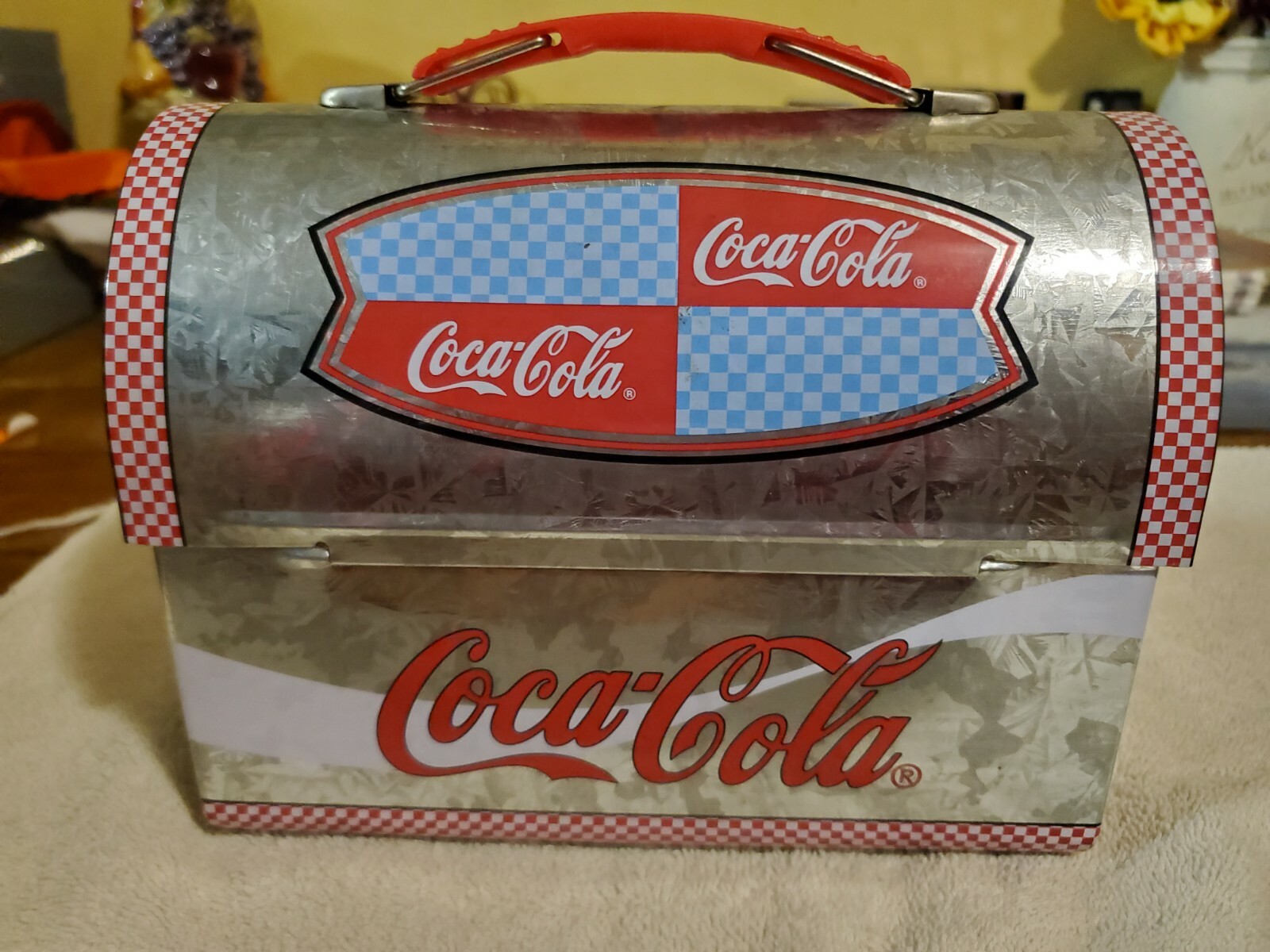 Vintage Coca-Cola Mini Lunchbox 2001 Metal Tin Width 7" Height 5.5 ...