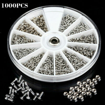 1000pcs Stainless Steel Micro Tiny Screws Bolts Nuts Kit Watch Glasses ...