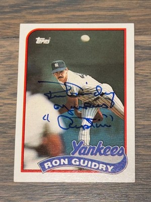 RON GUIDRY YANKEES 1989 TOPPS SIGNED AUTO "YANKEES CAPTAIN" | eBay