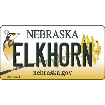 Elkhorn Nebraska State License Plate Tag Novelty Key Chain KC-10574 | eBay