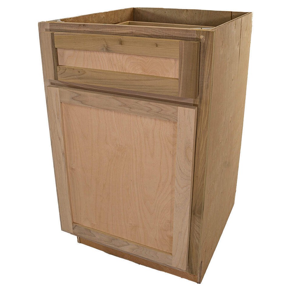Kitchen Base Cabinet with Drawer | Shaker Style | Unfinished Poplar ...