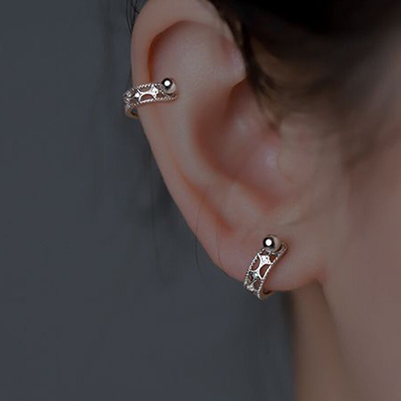 1Pair Cool Earring for Women Ear Bone Nail Cartilage Earring Spiral ...