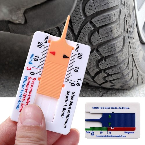 Portable Tyre Tread Checker Plastic Wheel Depthometer Car Motorcycle ...