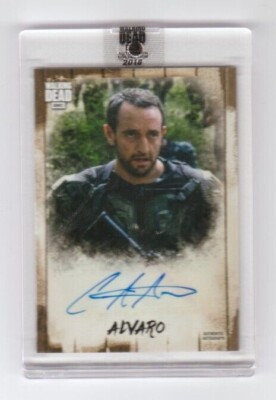 WALKING DEAD AUTOGRAPH COLLECTION CARLOS NAVARRO/ALVARO #/34 SSP ITEM ...