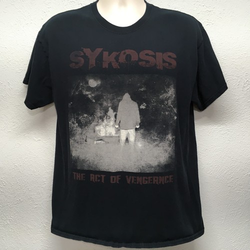 Sykosis Metal Band Tee Shirt Mens L Act of Vengeance T-Shirt Black ...