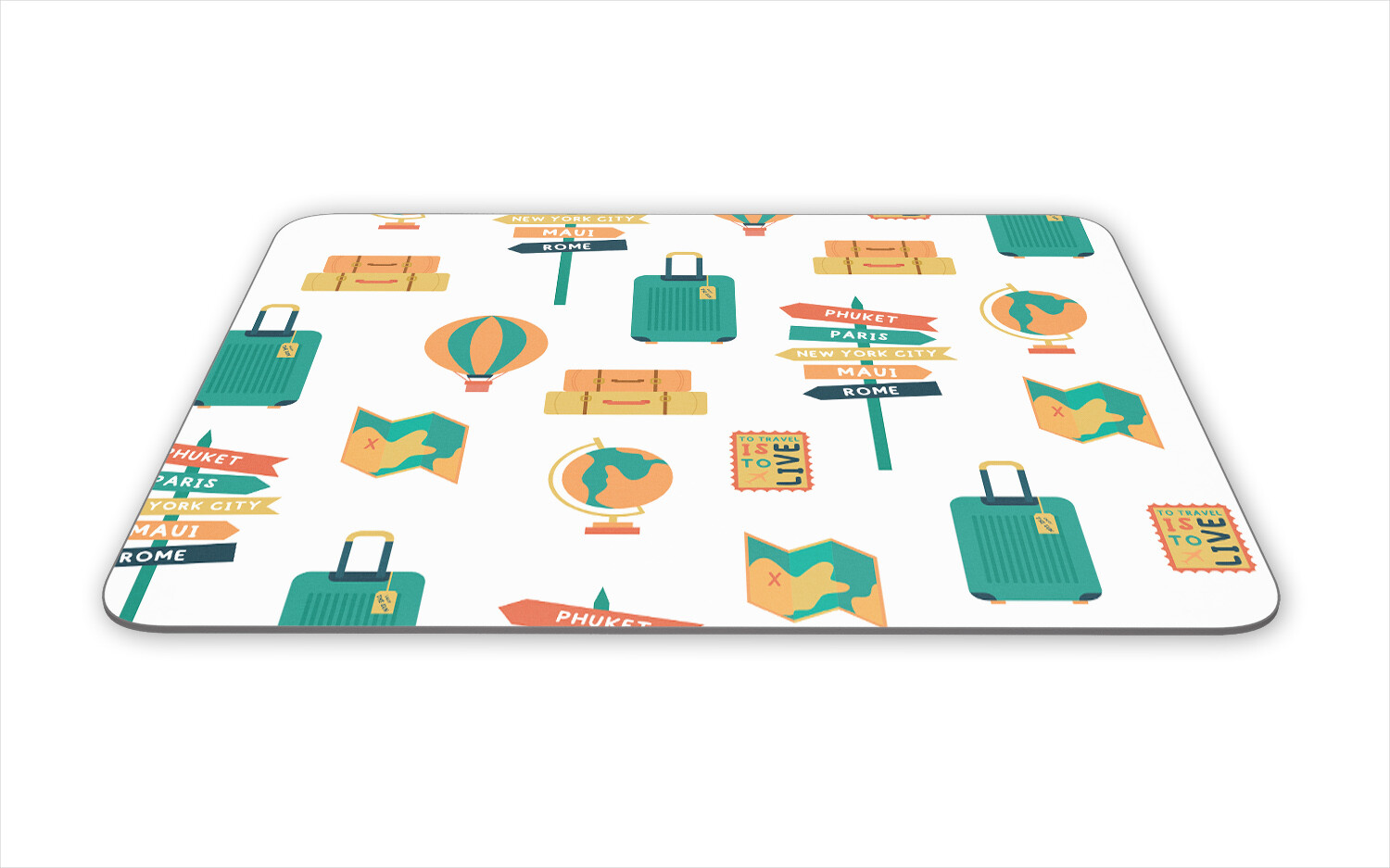 Rectangle Mouse Mat - Travel Explore Holiday World Map Globe Teen Gift ...